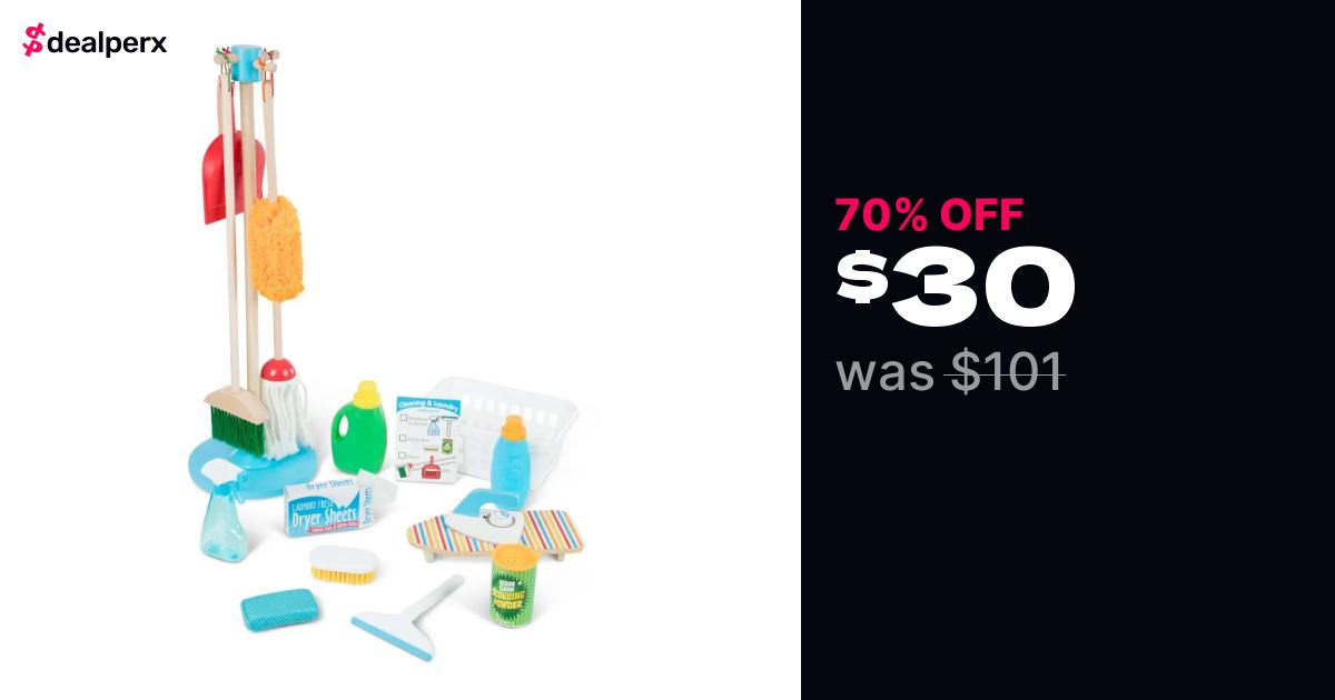 Sale on Melissa & Doug Deluxe Cleaning & Laundry Play Set