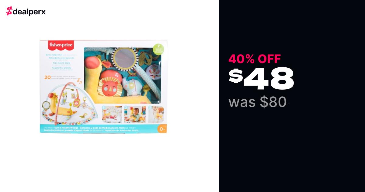 Sale on Fisher-Price Go Wild Gym and Giraffe Wedge Playmat Set