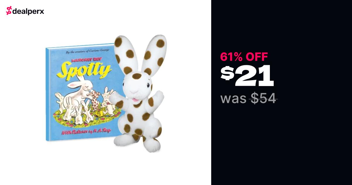 Spotty Bunny Plushie & Book 2-piece Set - Dealperx