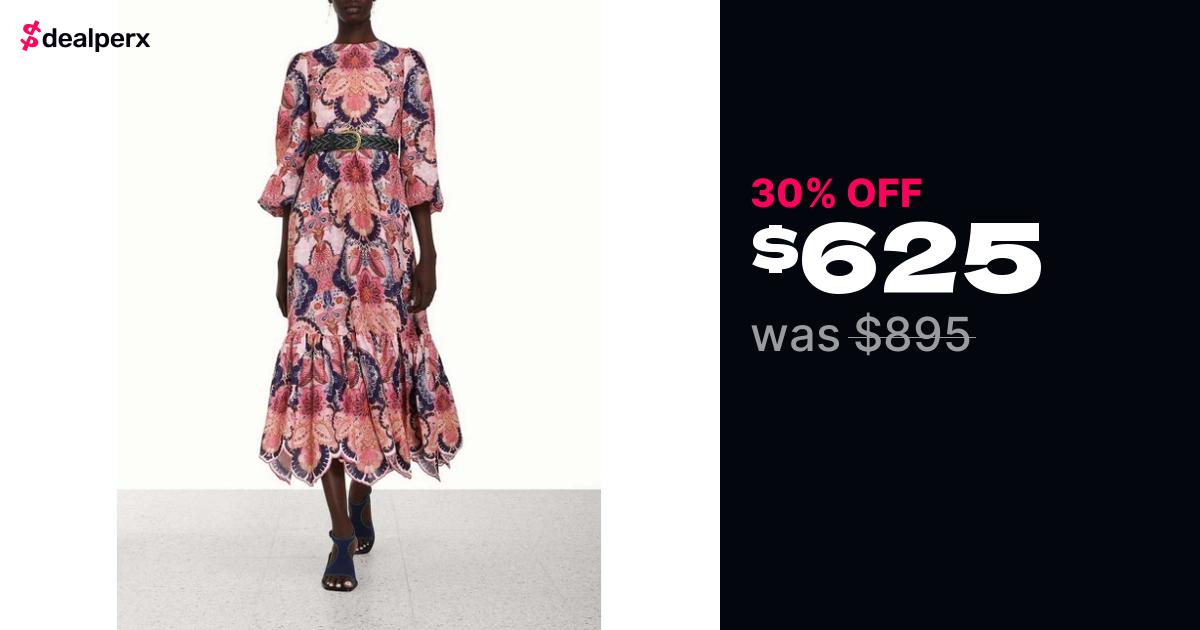 Sale on Zimmermann Laurel Billow Emb Midi Dress