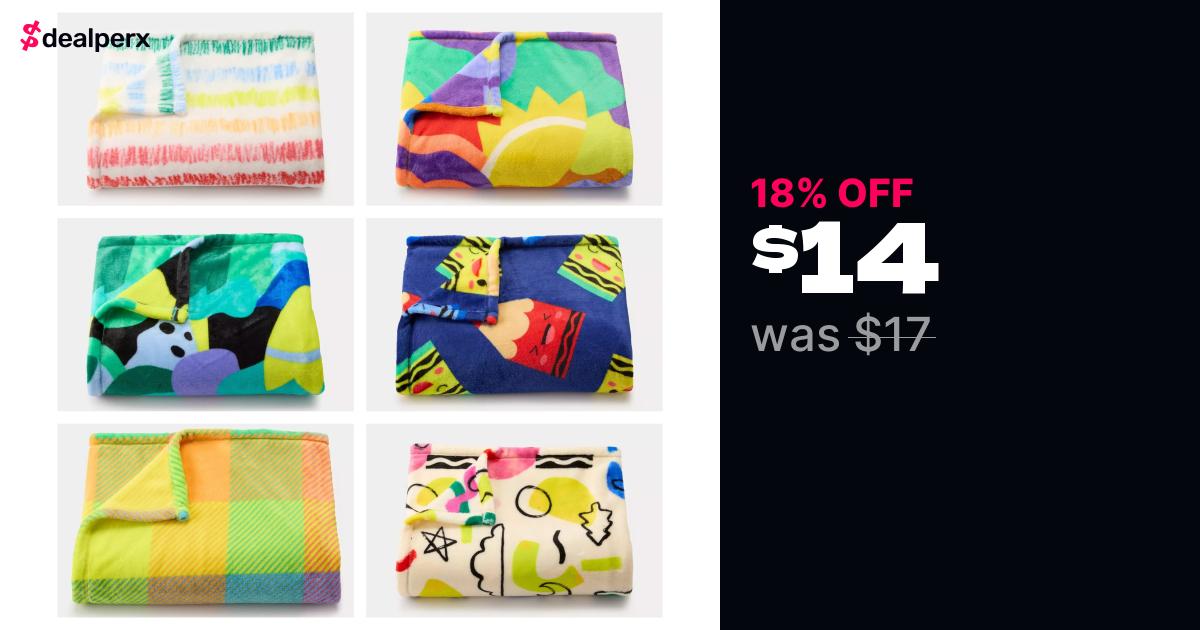 Crayola® X Kohl's Crayola Plush Throw Blanket - Dealperx