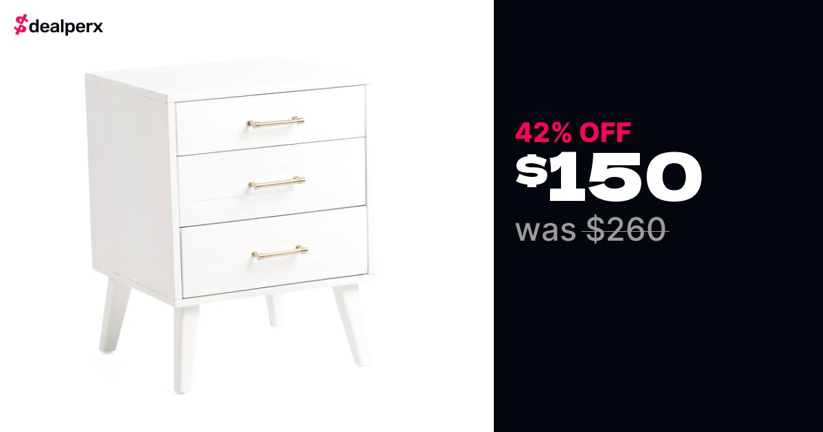 Sale on Tahari 3 Drawer Side Table