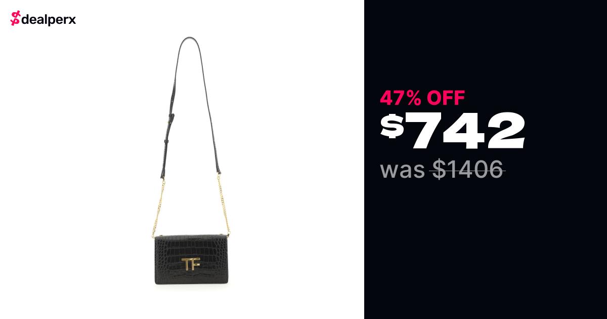 Sale on Tom Ford Tom Ford Logo Plaque Embossed Mini Crossbody Bag