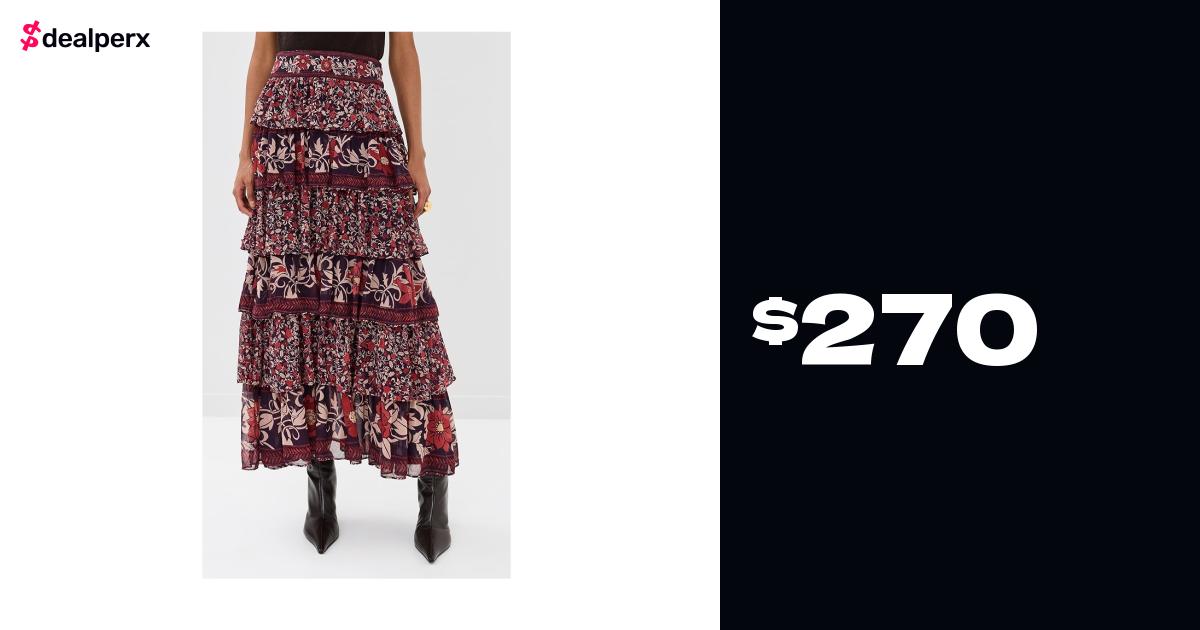 Sale on Farm Rio Chelsea Garden Ruffles Maxi Skirt