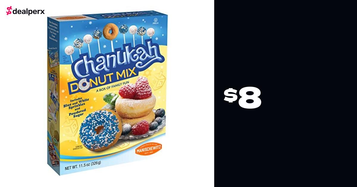 Hanukkah Donut Mix - Includes Blue and White Sprinkles and Powdered ...