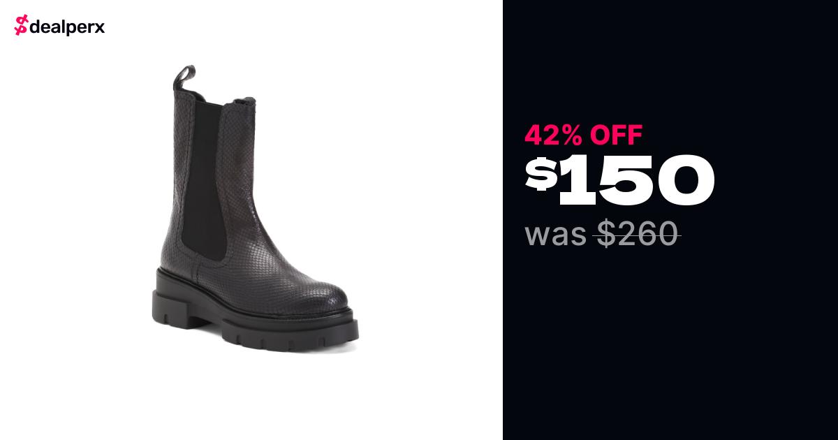 Leather Debora Platform Chelsea Booties - Dealperx