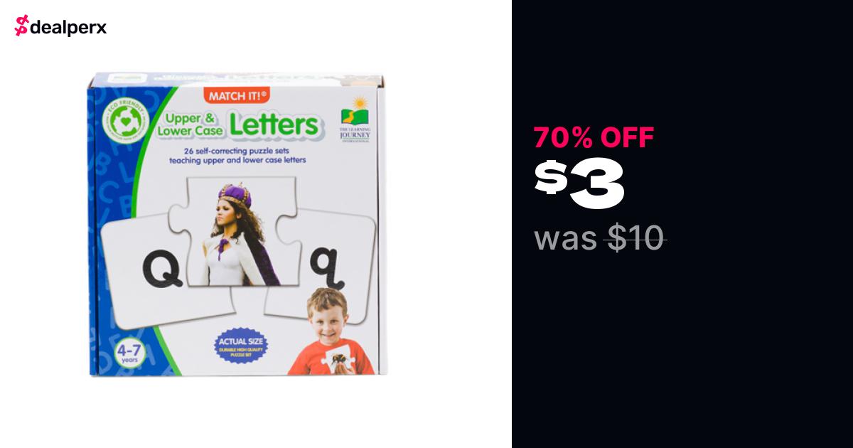 Match It Upper and Lower Case Letters Puzzle Sets - Dealperx