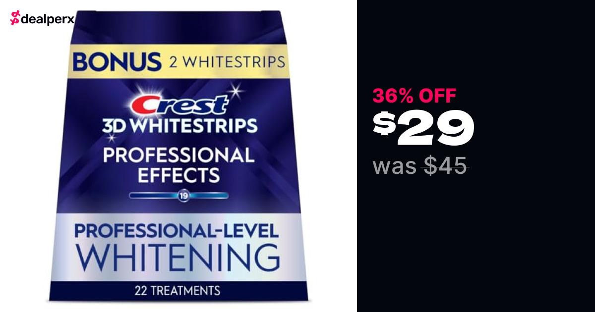 Sale on Crest Crest 3d Whitestrips Professional Effects, Whitestrip 3d ...