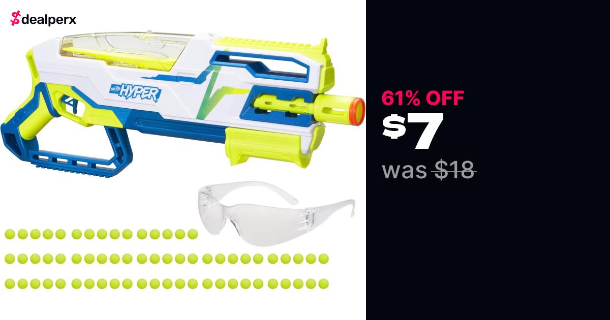 Nerf Hyper Bundle, Siege-50 Pump-action Blaster, Up to 110 Fps Velocity ...