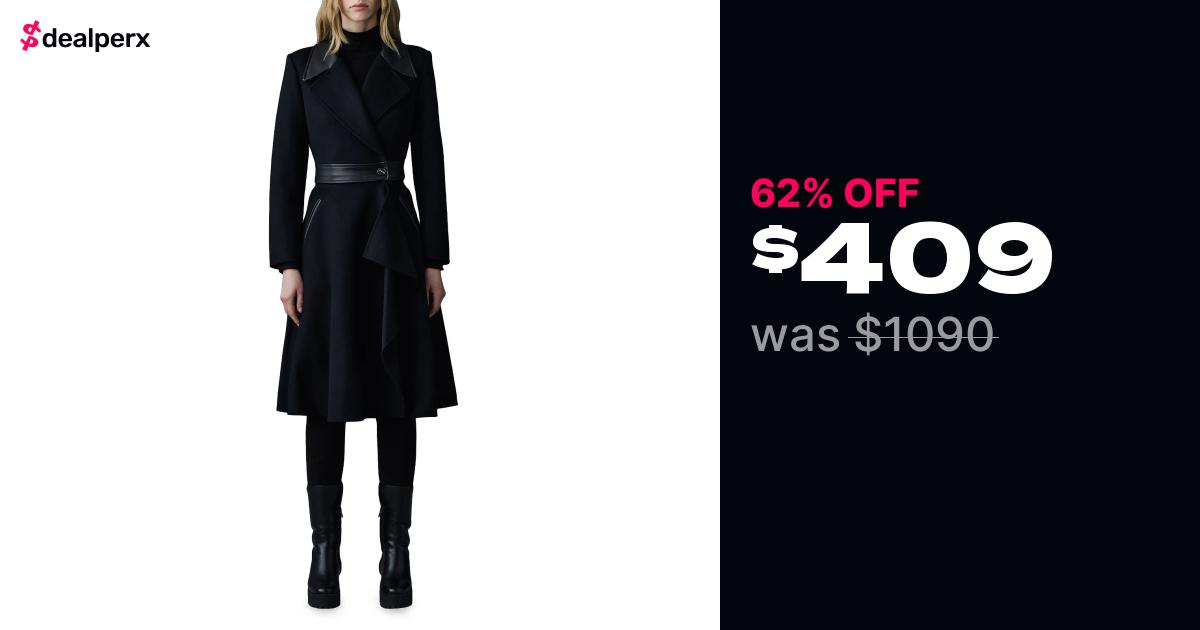 Mackage Rose Wool And Leather Coat