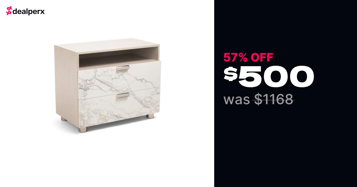 Sale on BERNHARDT 34in Stratum Nightstand with Marble Stone Front