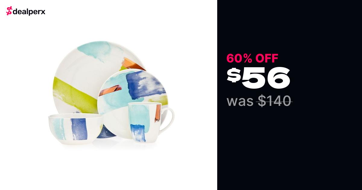 Sale on Godinger Brush Strokes 16-PC Dinnerware Set, Service for 4