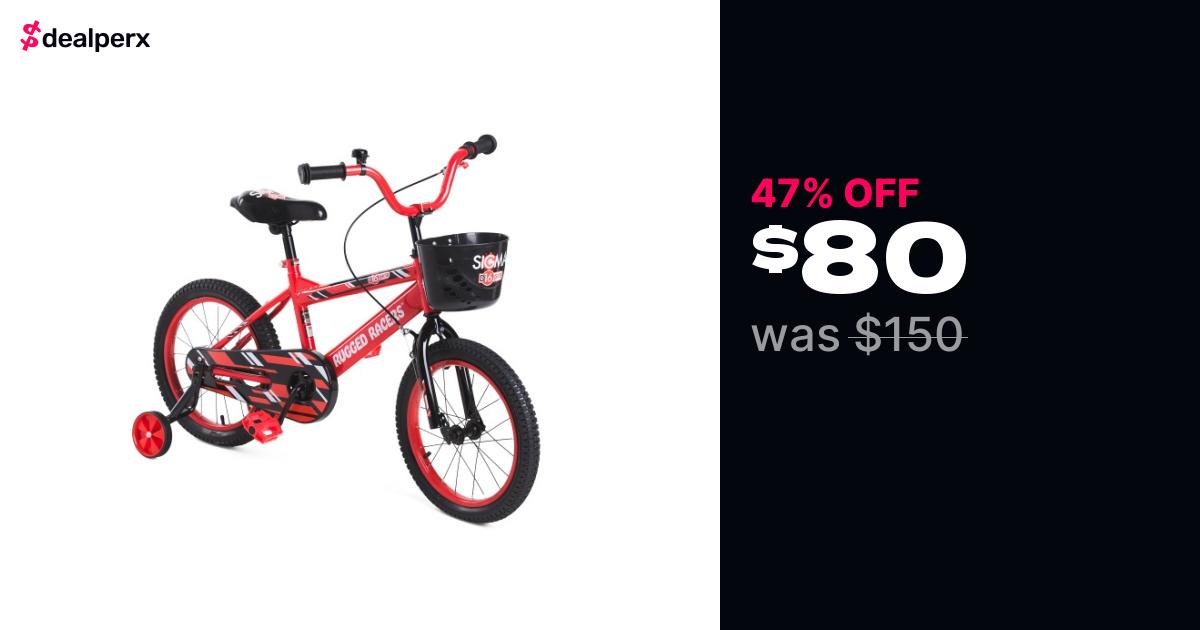 Sale on RUGGED RACERS 16in Kids Bike With Training Wheels