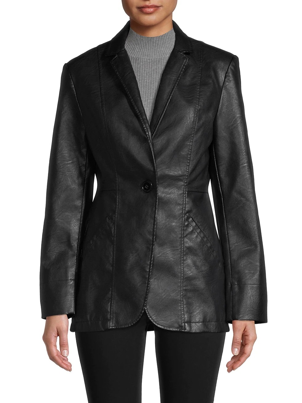Sale on MAX STUDIO Leatherette Blazer