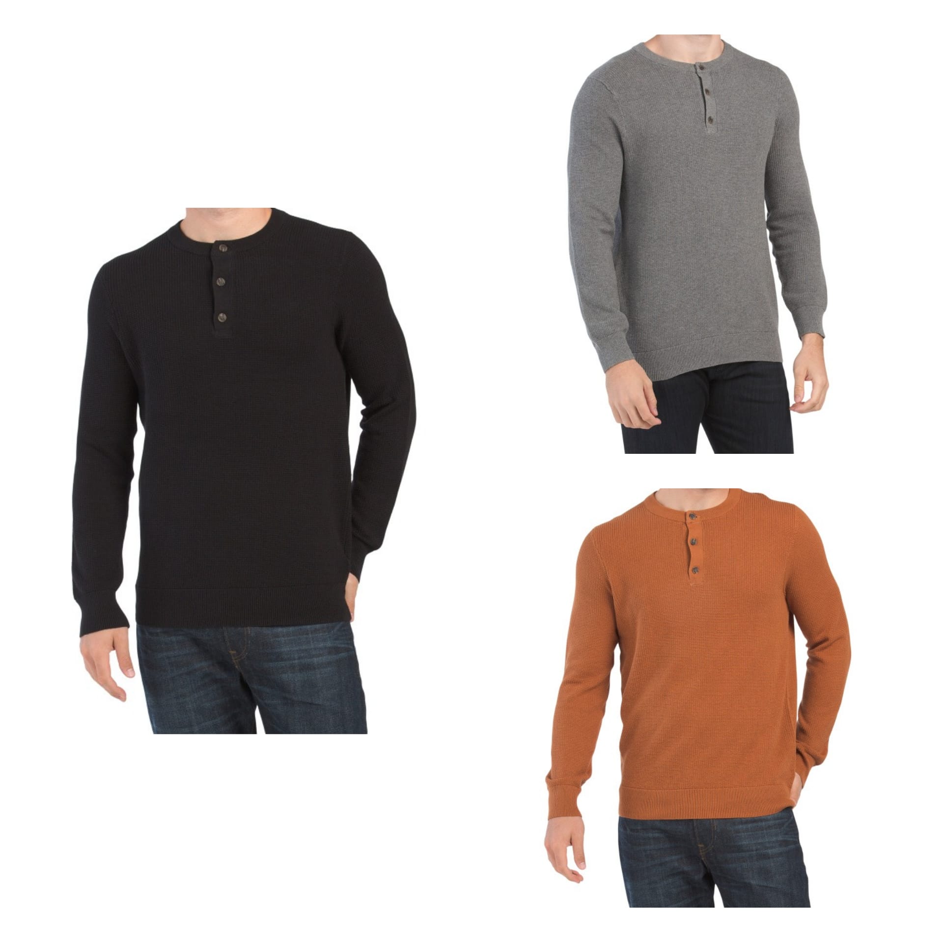 Sale on William Rast Long Sleeve Henley Sweater