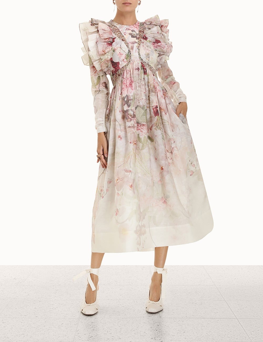 Sale on Zimmermann DANCER LACED MIDI DRESS