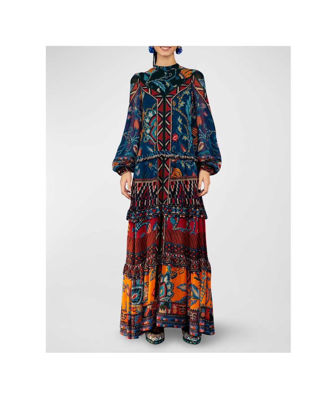 Sale on Farm Rio Ainika Tapestry Tiered Maxi Dress