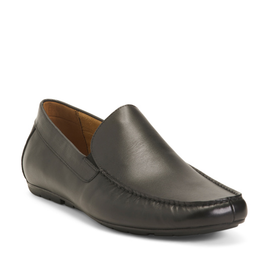 Men's Leather Tellaro Venetian Driver Flats - Dealperx